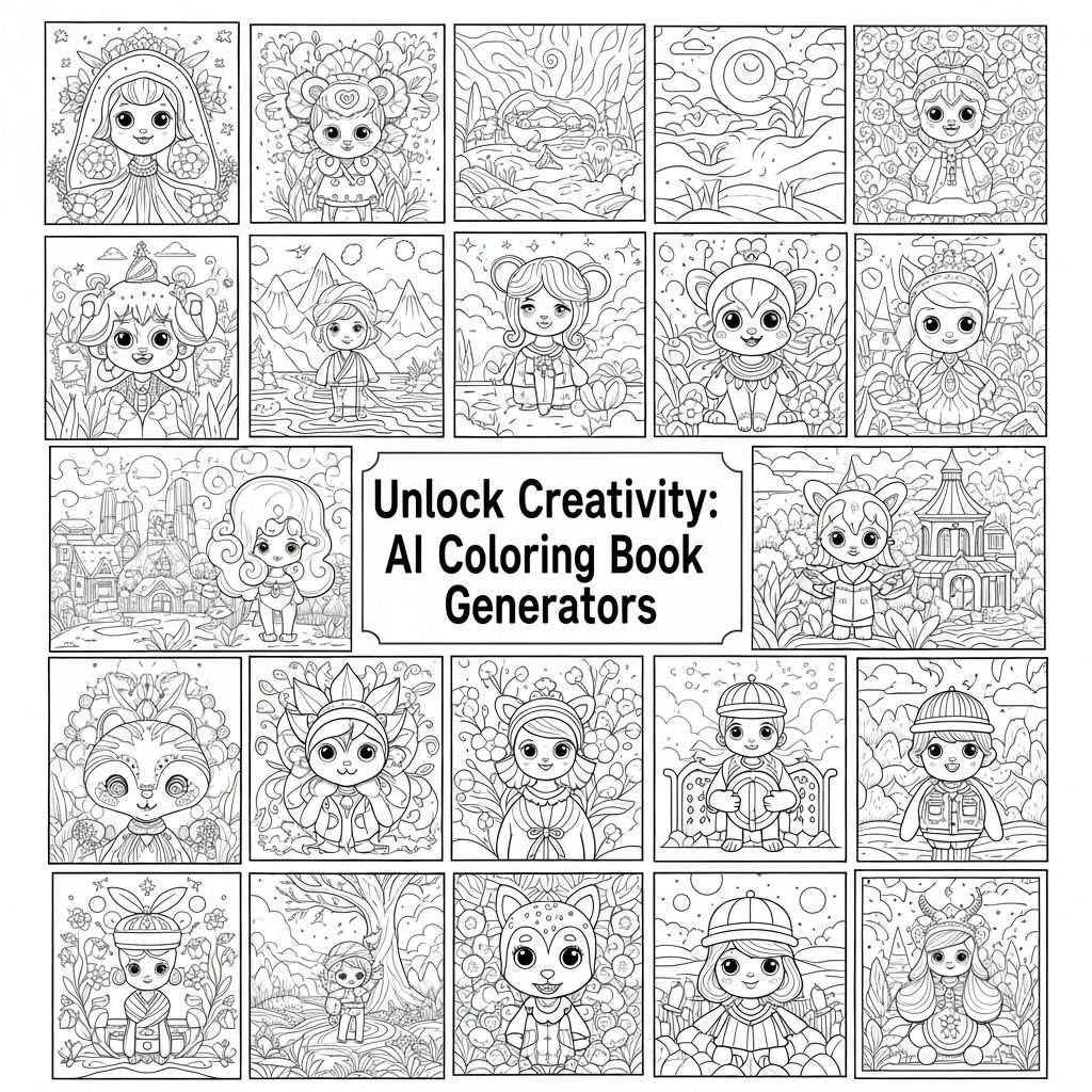 Unlock Your Creativity with AI Coloring Book Generators - Graphic Eagle