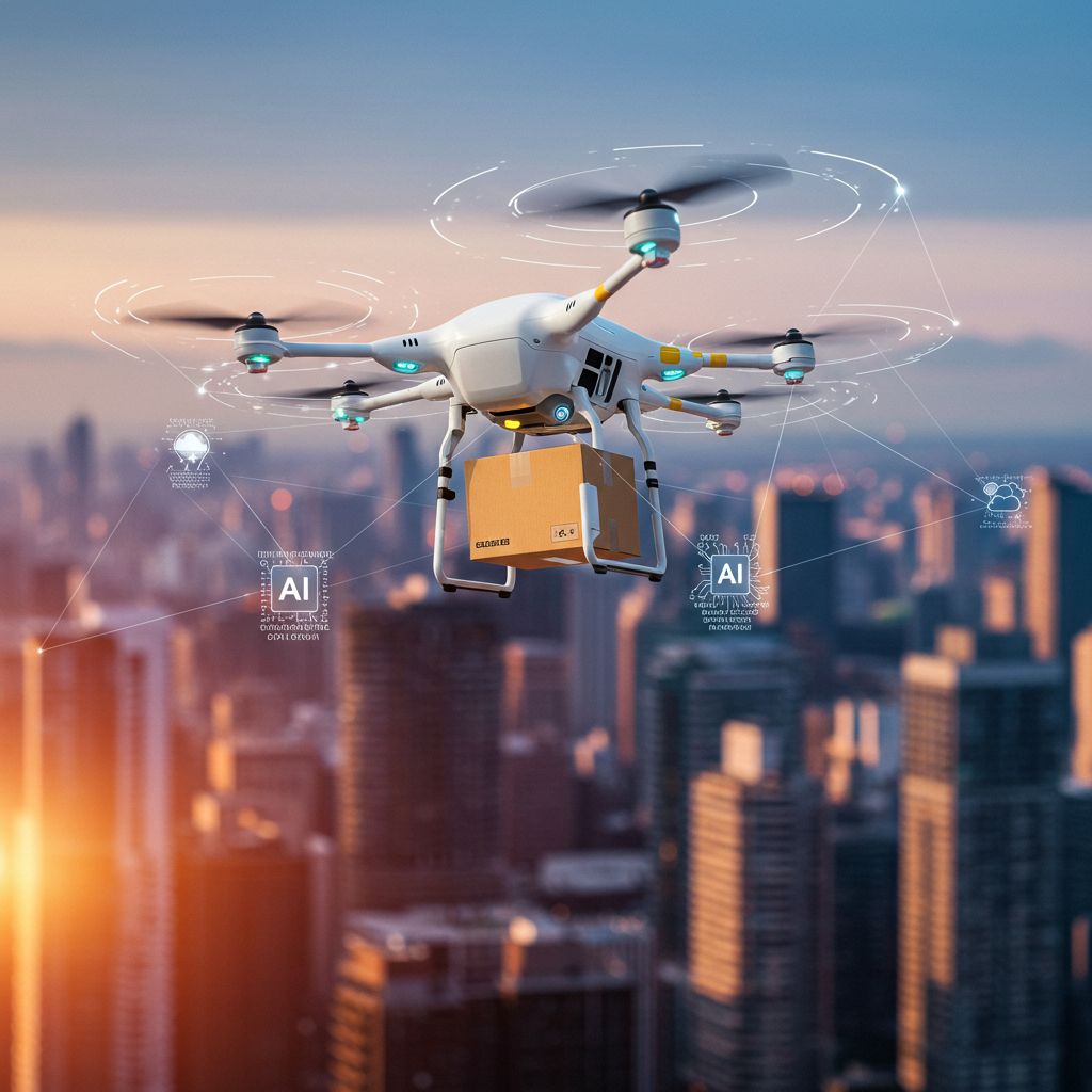 Enhancing Drone Delivery Efficiency with AI Tools - Graphic Eagle