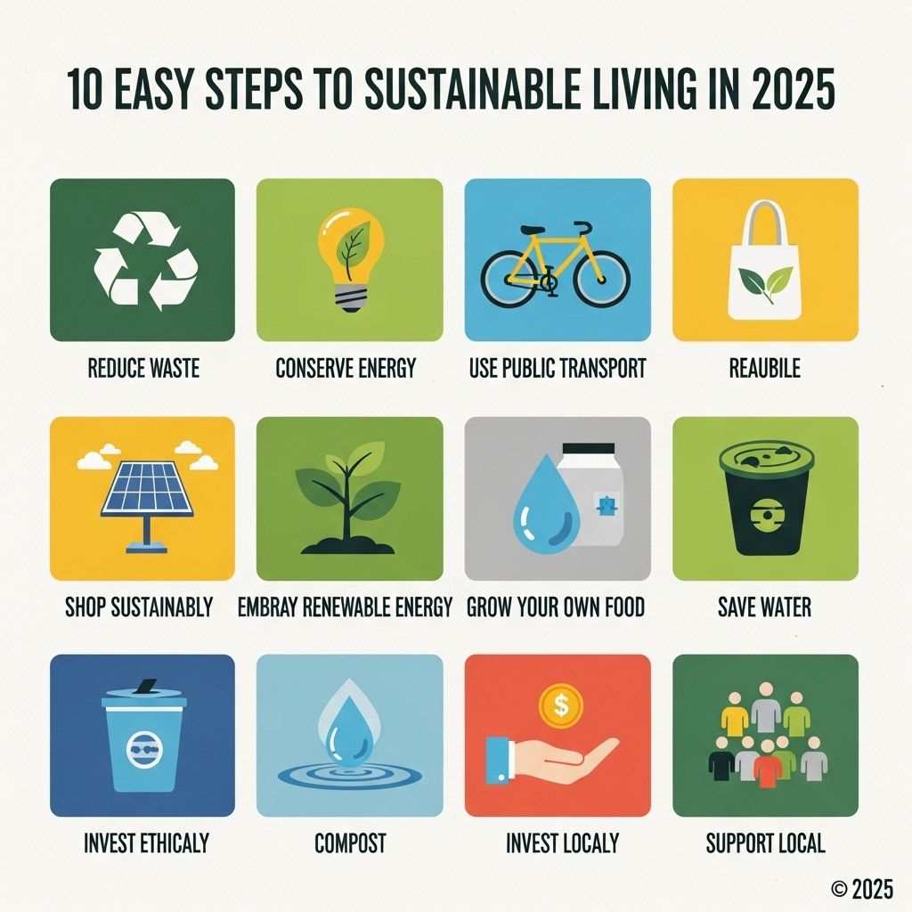 10 Simple Steps for Sustainable Living in 2025 - Graphic Eagle