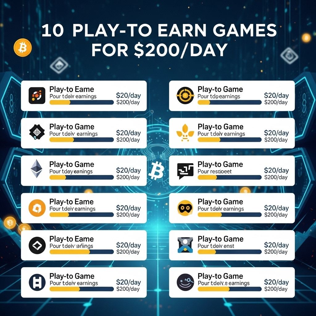 Top 10 Play-to-Earn Games to Make $200 Daily - Graphic Eagle