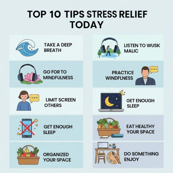 Top 10 Stress Relief Tips for Today - Graphic Eagle
