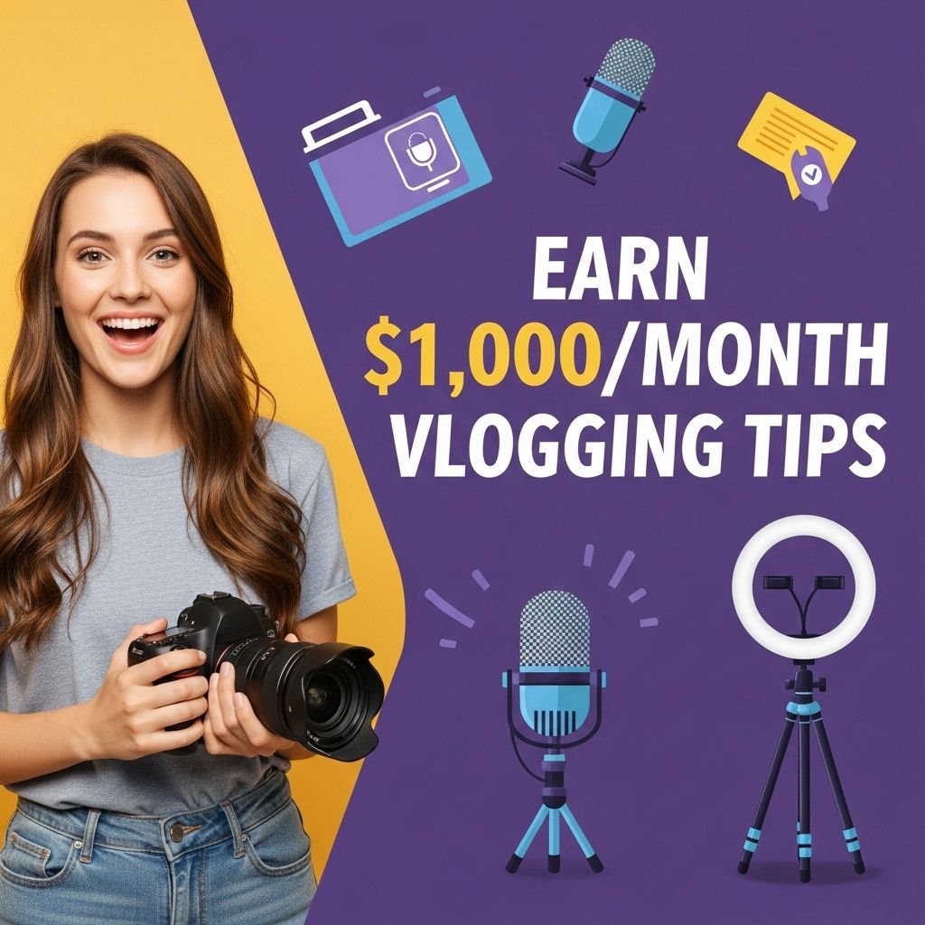 Top Tips to Earn $1,000/Month Vlogging - Graphic Eagle