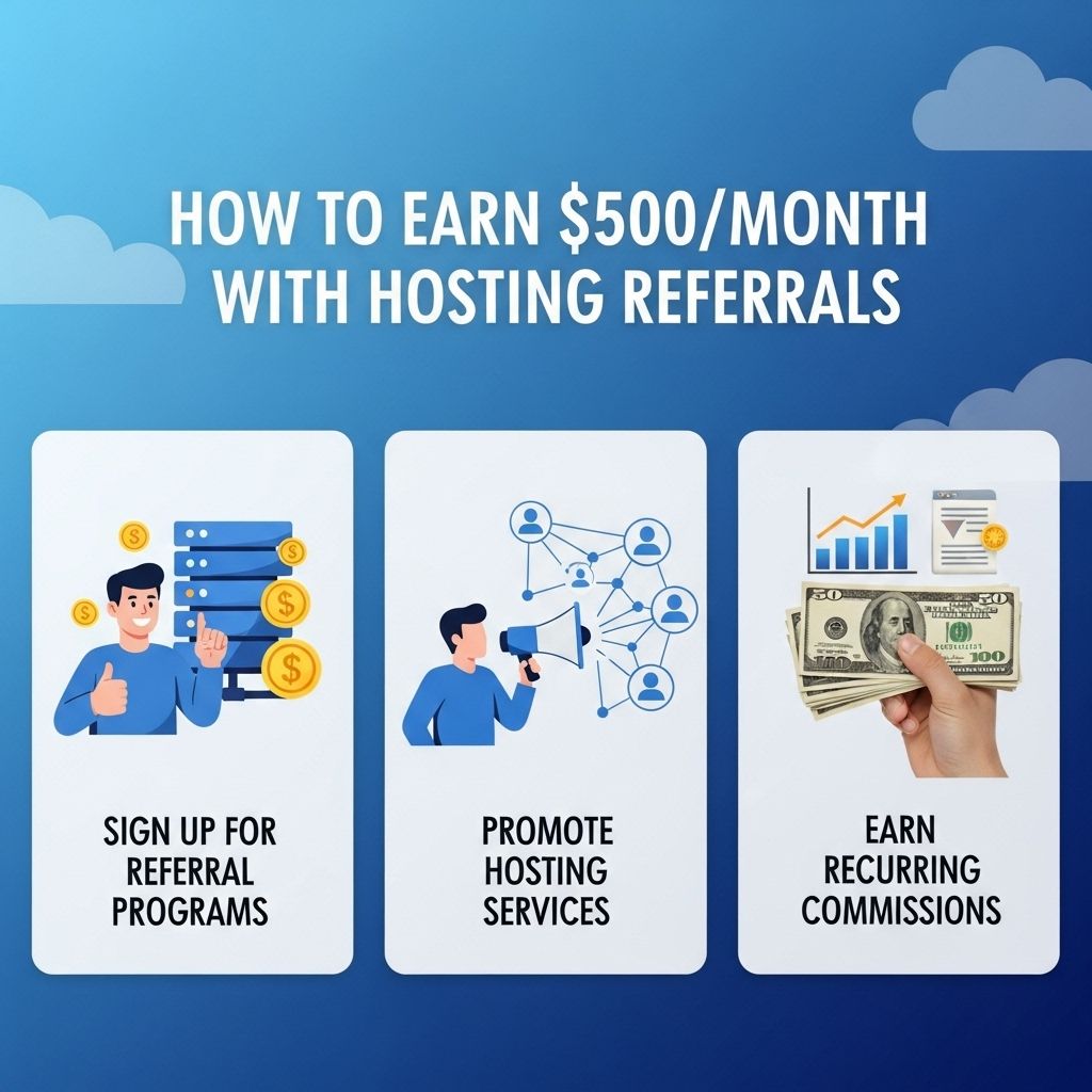 Earn $500/Month with Hosting Referrals: A Step-by-Step Guide - Graphic ...