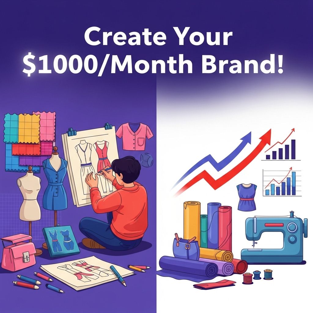 Launch Your $1,000/Month Clothing Brand - Graphic Eagle