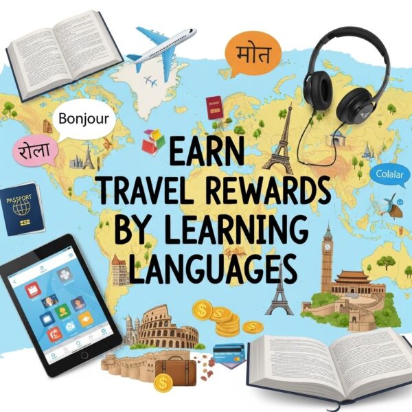 Earn Travel Rewards by Learning Languages - Graphic Eagle