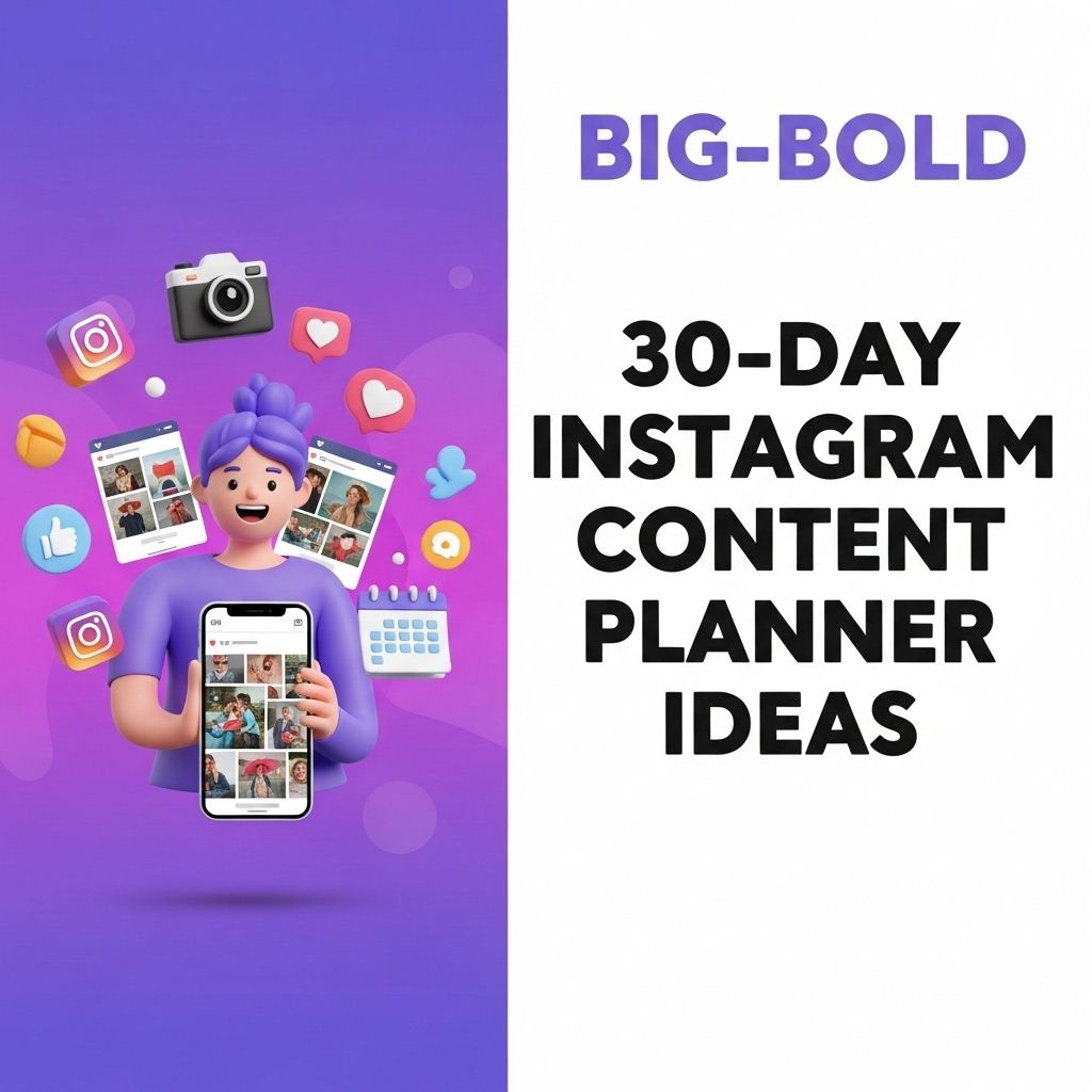 30-Day Instagram Content Planner Ideas for Engagement - Graphic Eagle