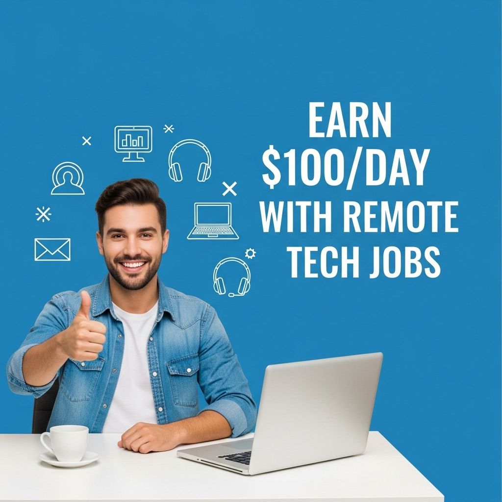 Earn $100 Daily With Remote Tech Jobs - Graphic Eagle