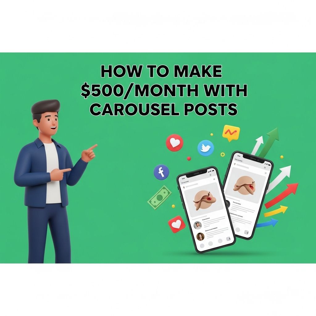 Earn $500 Monthly with Carousel Posts - Graphic Eagle