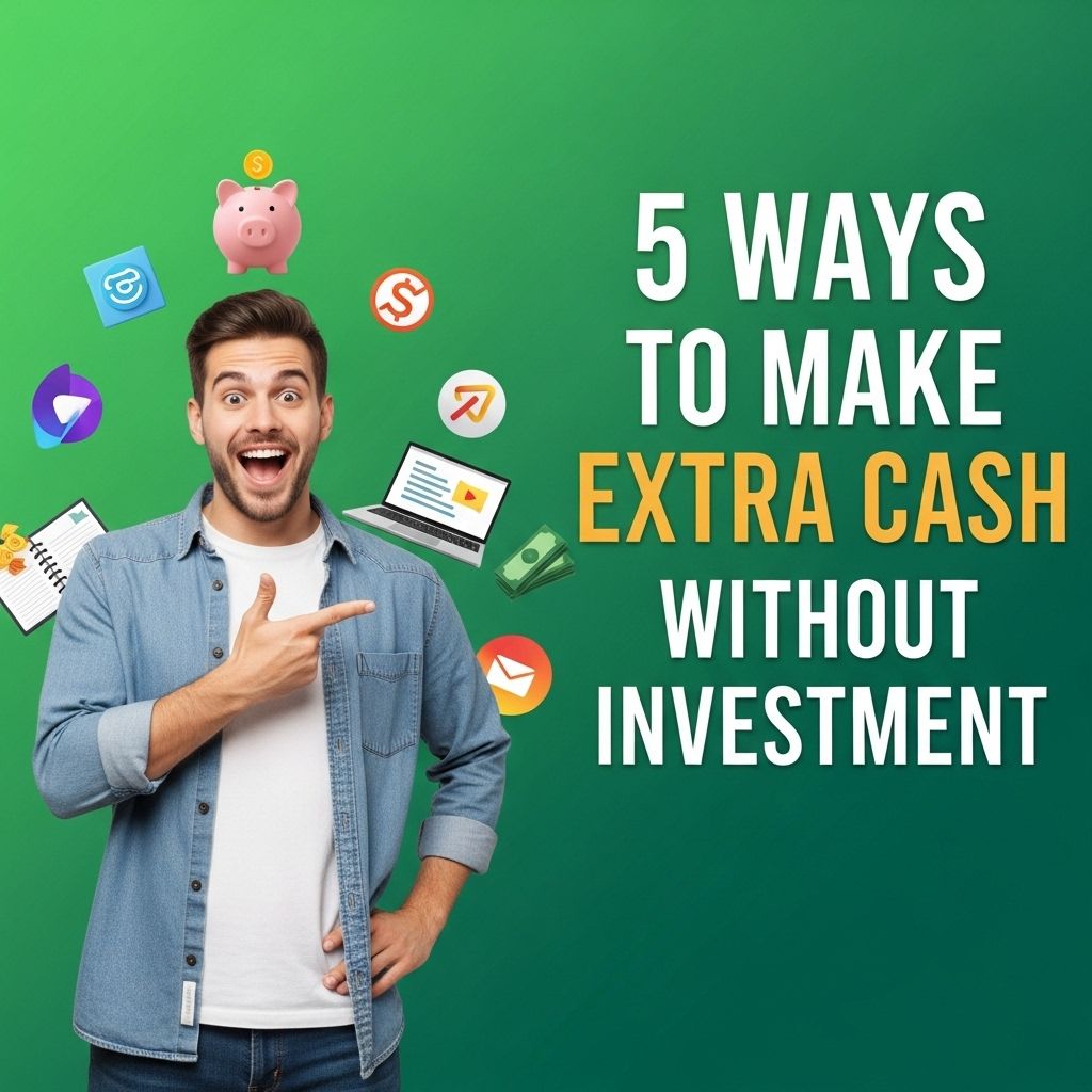 5 Easy Ways to Make Extra Cash Without Investment - Graphic Eagle