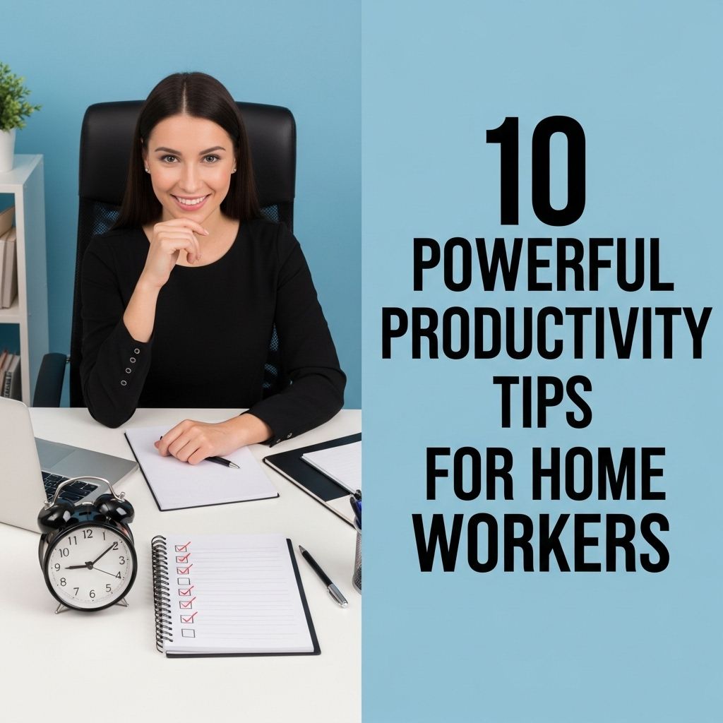 10 Powerful Productivity Tips for Home Workers - Graphic Eagle